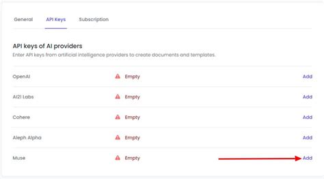 Setting Up Muse Api Key