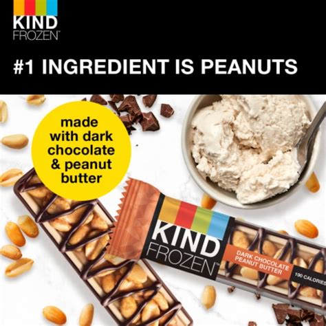 Kind Dairy Free Dark Chocolate Peanut Butter Frozen Dessert Bars 8 Oz