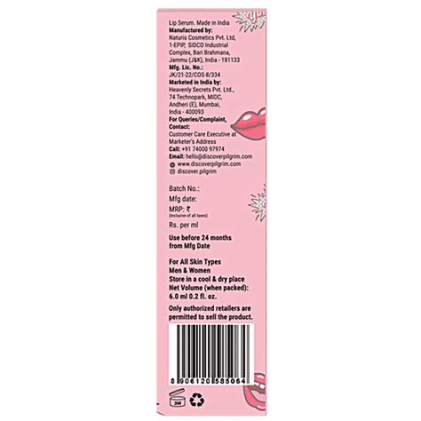 Buy Pilgrim Squalane Lip Serum Roll On Bubblegum For Plump Skin