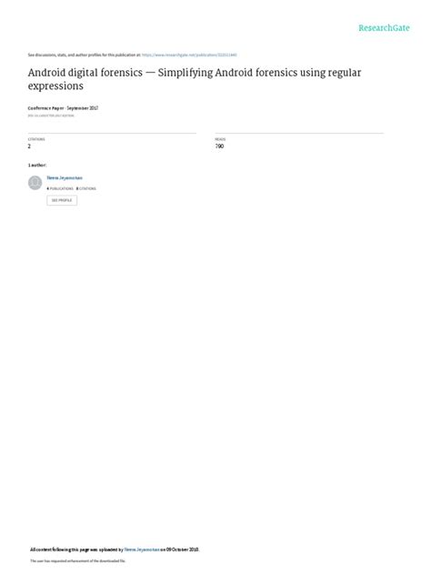 android digital forensics simplifying android forensics using regular expressions pdf