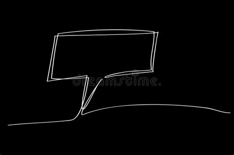 Simple Rectangle Bubble Chat Vector Single Line Bubble Chat Stock Vector Illustration Of Sign
