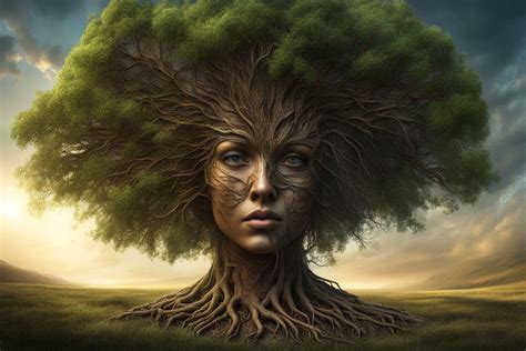 Tree Woman With Roots By Pradeep Devarajan Playground
