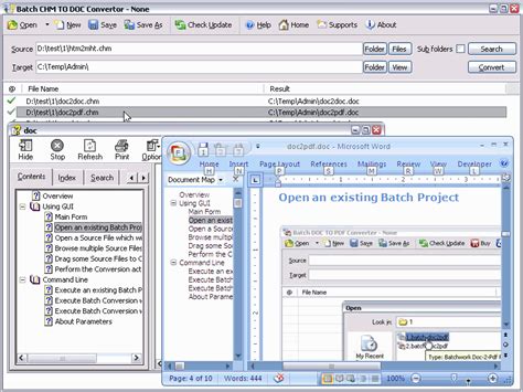 Screen Shot Batch CHM To Word Converter Chm To Word Document Batch Converter Batchwork