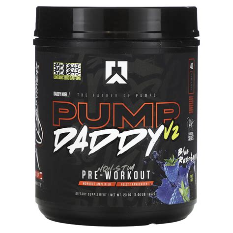 Заказать Предтренировочные комплексы Pump Daddy V2 Non Stim Pre Workout Blue Raspberry 1 44