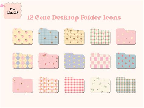 Desktop Folder Icons Floral Folder Icons Cute Aesthetic Mac Desktop Organizer Macbook Icons 70s