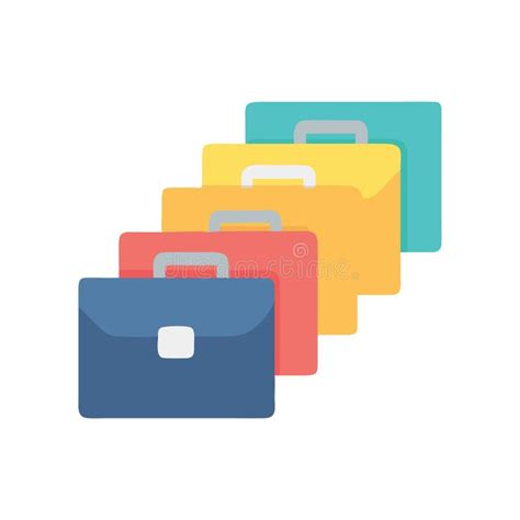Educational Case Files Icon Stock Vector Illustration Of Flat