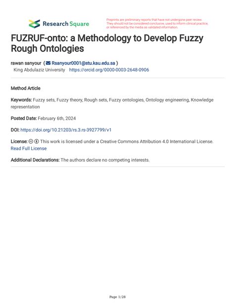Pdf Fuzruf Onto A Methodology To Develop Fuzzy Rough Ontologies