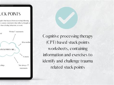 Stuck Points Therapy Worksheets Bundle Cpt Therapy Cbt Worksheets For