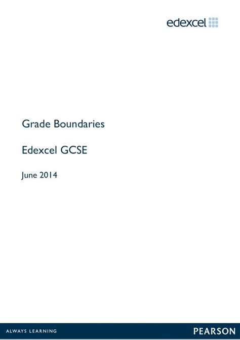 PDF Grade Boundaries Edexcel GCSE Pearsonqualifications Pearson Com Content Dam Pdf Support