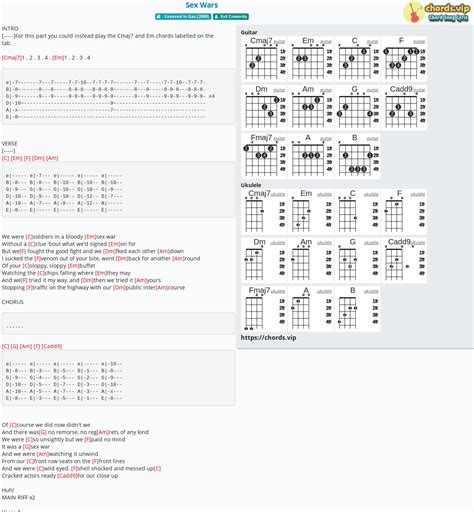 Chord Sex Wars Tab Song Lyric Sheet Guitar Ukulele Chords Vip