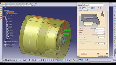 Catia V5 Cnc Lathe Machining Tutorial Youtube