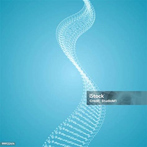 웨이브 배경입니다 그리드 리플 추상적인 벡터 일러스트입니다 3d 기술 스타일입니다 도트 그림입니다 입자를 가진 네트워크 디자인입니다 0명에 대한 스톡 벡터 아트 및 기타