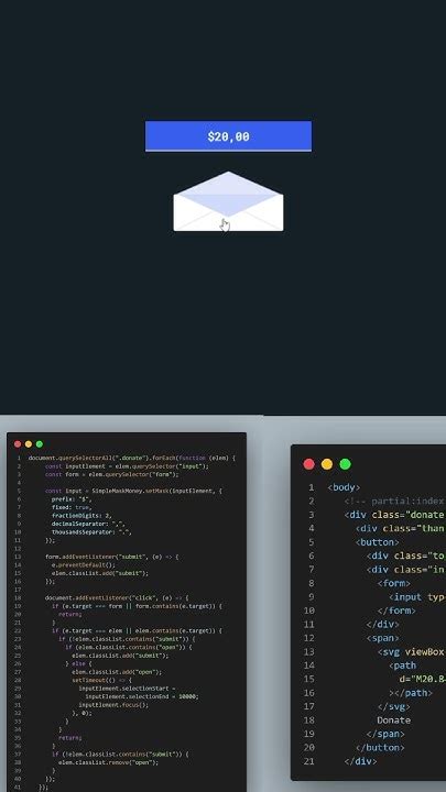 Donation Boxcss Animation With Javascript Codingadvice Codingmistakes Codingbasics