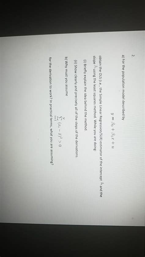 Solved A For The Population Model Described By Obtain The