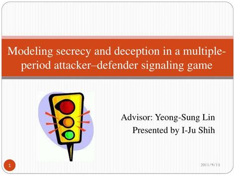 ppt modeling secrecy and deception in a multiple period attacker
