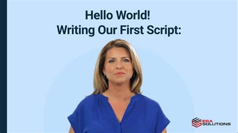 Chapter 1 Hello World Writing Our First Script Youtube