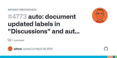 Auto Document Updated Labels In Discussions And Auto Comment In