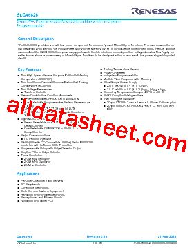 SLG46826 Datasheet PDF Renesas Technology Corp
