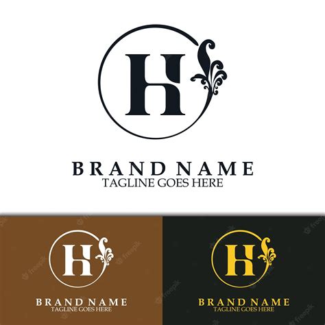 문자 H 고급 로고 디자인 브랜드 정체성 로고 부티크 로고 살롱 로고 레스토랑에 적합 프리미엄 벡터