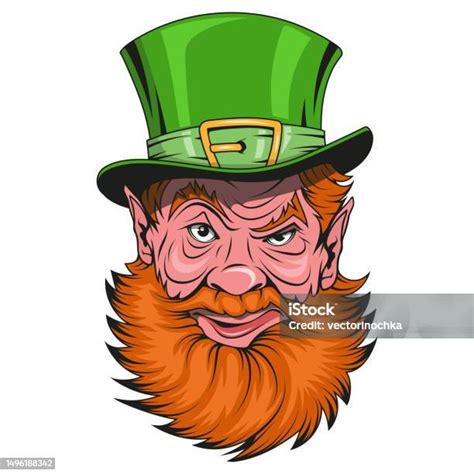 요정 성 패트릭의 날의 벡터 그림입니다 녹색 모자를 쓴 화난 사람 Ale에 대한 스톡 벡터 아트 및 기타 이미지 Ale St Patricks Day 광고 Istock