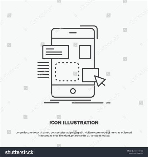 Drag Mobile Design Ui Ux Icon Stock Vector Royalty Free 1248779452 Shutterstock