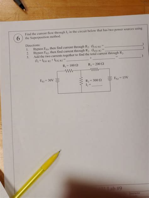 Solved Find The Current Flow Through 1 In The Circuit Below Chegg Com