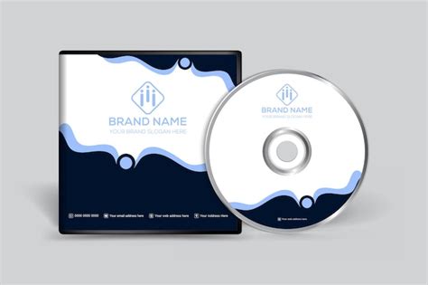 기업 Cd 표지 템플릿 디자인 프리미엄 벡터