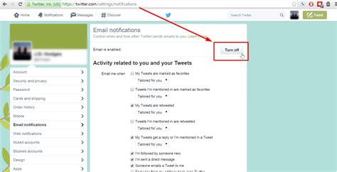 Twitter Settings Disable Notification Emails Jd Hodges
