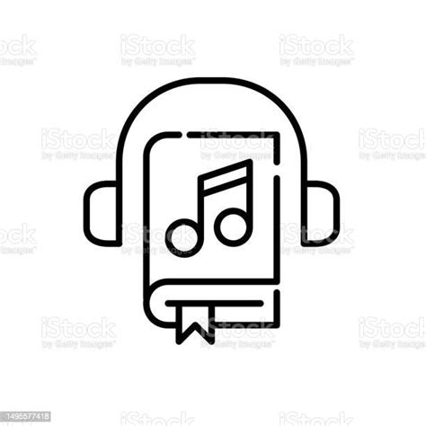 책에 헤드폰 오디오 북 교육 또는 휴식 픽셀 퍼펙트 편집 가능한 스트로크 공부에 대한 스톡 벡터 아트 및 기타 이미지 공부 교과서 교습 Istock