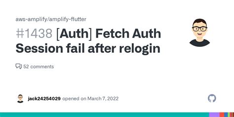 Auth Fetch Auth Session Fail After Relogin · Issue 1438 · Aws