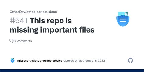 This Repo Is Missing Important Files · Issue 541 · Officedevoffice Scripts Docs · Github