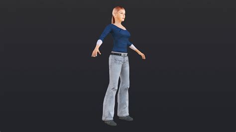 Woman With Animations Morphs D Model By Jasirkt
