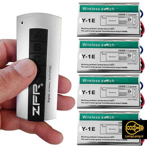 ریموت کنترل روشنایی 4 کاناله مجزا Y1 4 زد اف آر لامپ لامپ