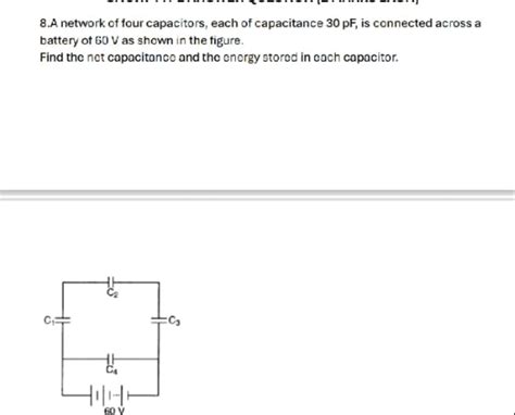 8a Network Of Four Capacitors Each Of Capacitance 30 Pf Is Connected