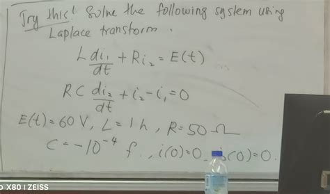 try this solne the following system usinglaplace