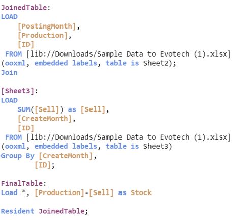 calculation in data load editor based on 2 tables qlik community 1963733