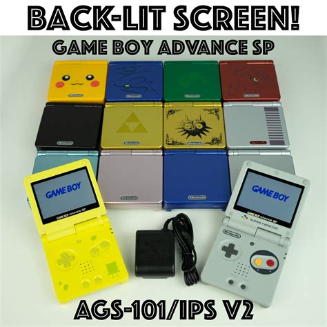 Nintendo Game Boy Advance Sp Ags 101ips V2 Back Lit Screen Choose