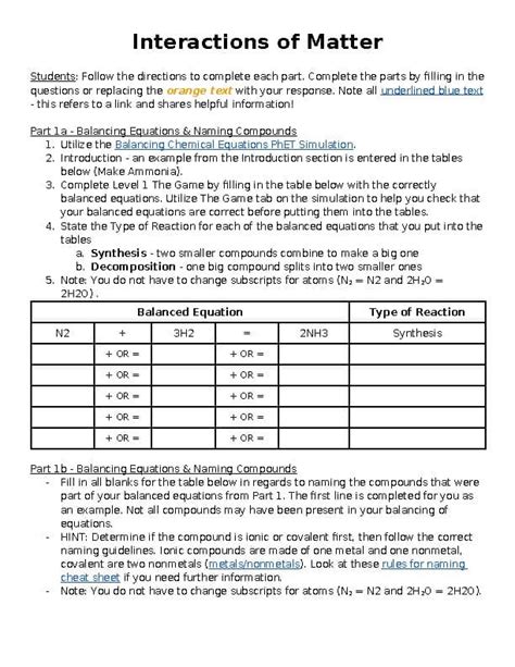 Interactions Of Matter A Chemistry And Physical Science Subject Ai