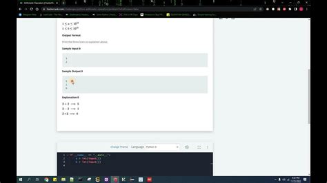 Hackerrank Python Problem Arithmetic Operator Competitive