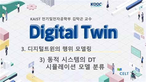 디지털트윈 3 디지털트윈의 행위 모델링 동적 시스템의 Dt 시뮬레이션 모델 분류 Youtube