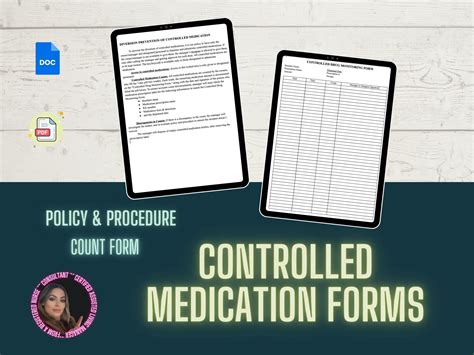 Controlled Medication Monitoring Form And Policy Diversion Prevention Procedure Medication