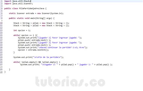 Pilas Java Análisis Partida De Ajedrez