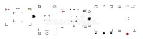 Digital Camera App Interface With Settings And Viewfinder Stock
