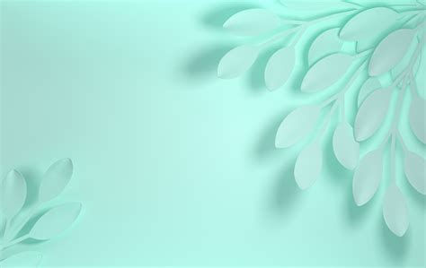 종이 배경 색 잎 파스텔 분기 한다 트렌디한 종이 접기 종이 컷 스타일 그림 3d 렌더링 3차원 형태에 대한 스톡 사진 및 기타 이미지 Istock