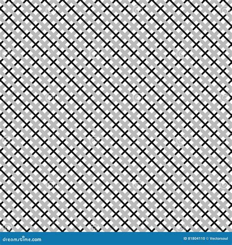 Grid Mesh Pattern With Interlacing Lines Cross X Pattern Stock Vector Illustration Of Black