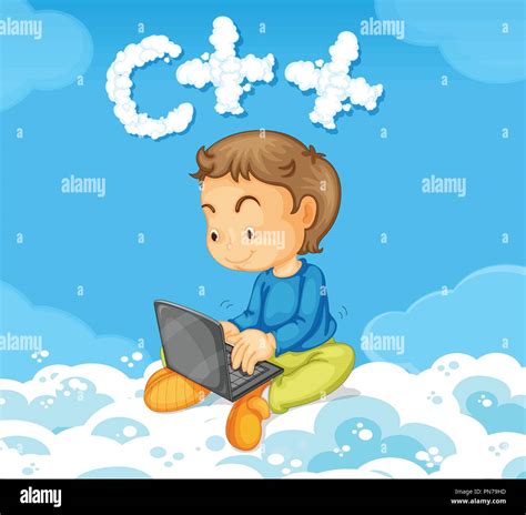 Boy Coding Stock Vector Images Alamy