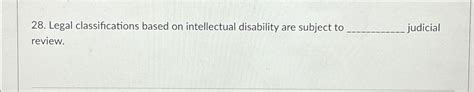 Solved Legal Classifications Based On Intellectual