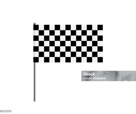 흑백 천 경주 깃발 모토 경주 대회의 시작과 끝을 위한 3d 깃대 3차원 형태에 대한 스톡 벡터 아트 및 기타 이미지 3차원 형태 Championship 검은색
