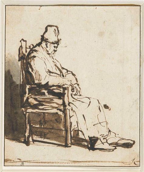 Rembrandt Old Man In A High Cap