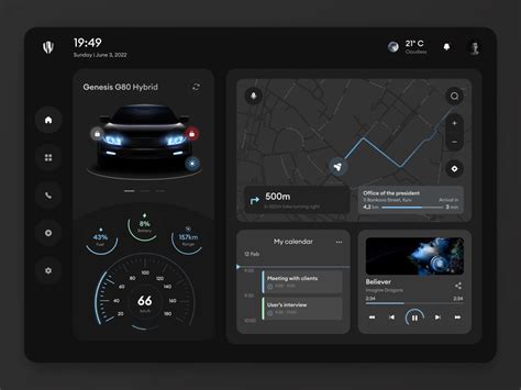 Car Dashboard Ui Kit Design Template Place Artofit